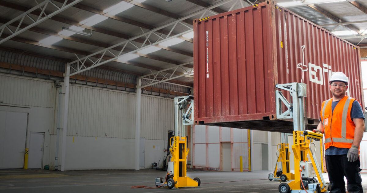 How to unload containers without a loading dock I Bison Blog